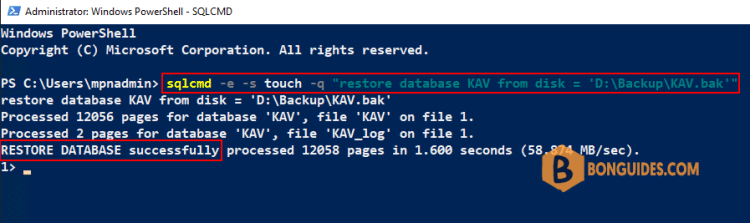 How to Backup and Restore a SQL Database Using Command Prompt SQLCMD and T-SQL