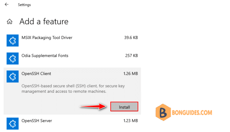 How to Enable or Install the OpenSSH Client on Windows 10