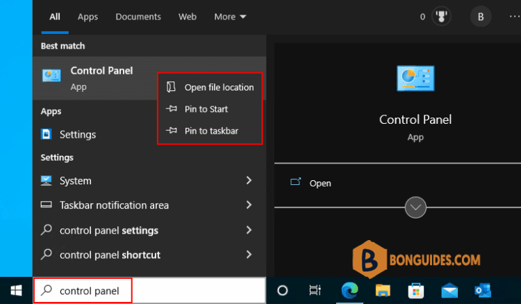 Ways to Open Control Panel in Windows 10