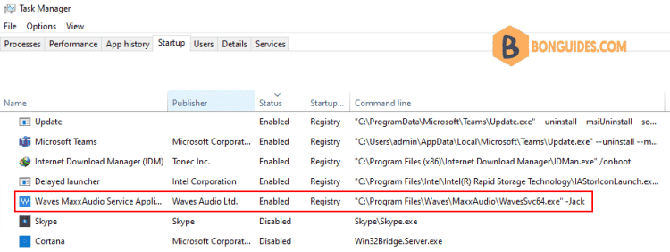 Task Manager Startup Program Not Measured in Windows 10, 11