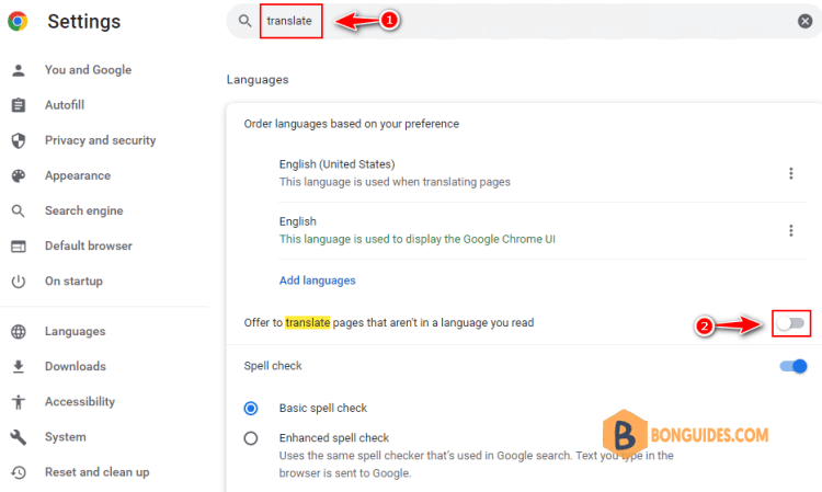 How to Disable Google Translate Pop-up in Google Chrome