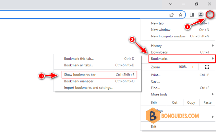 How to Always Show the Bookmark Bar in Google Chrome Browser