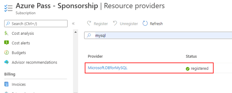 Microsoft Azure The Subscription is Not Registered to Use Namespace