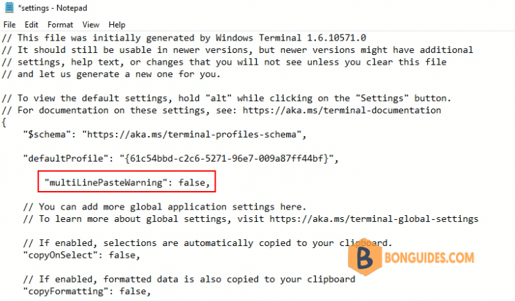 How to Disable Paste Warning in Windows 11 Terminal