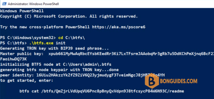 BTFS - How to Install and Run a BTFS Node in Windows