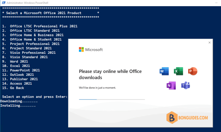 Download and Install Office Home & Student 2021 Using PowerShell