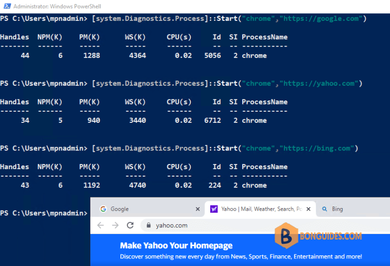 How to Open Multiple URLs in a Browser Using PowerShell