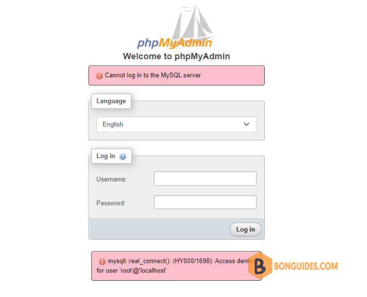 How to Fix phpMyAdmin Access Denied for User Root Localhost