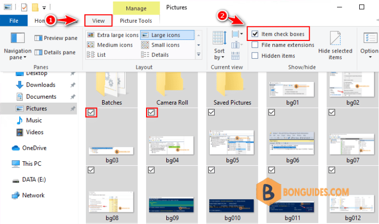 How to Show the Items Check Boxes in Windows 10